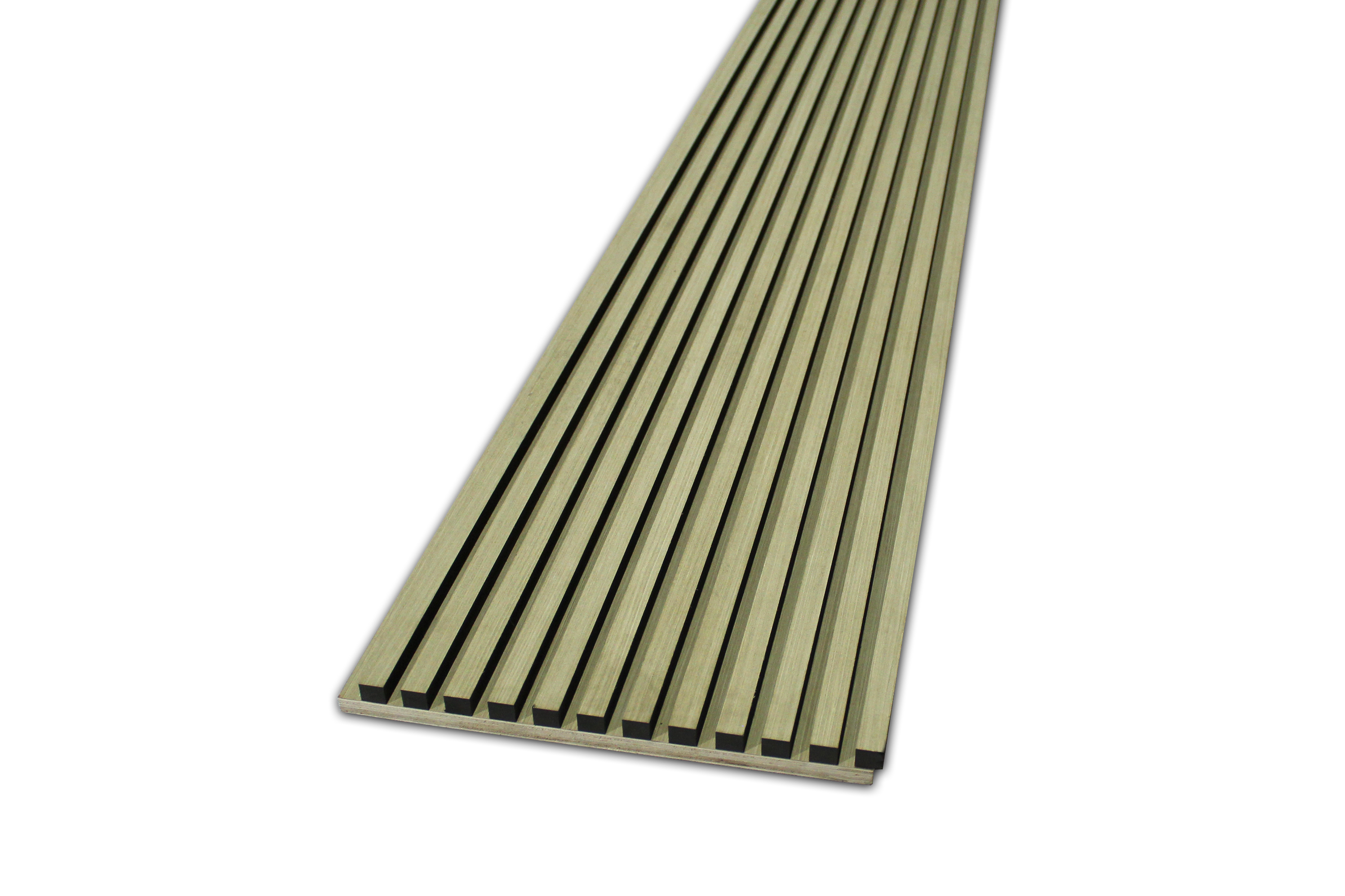 12 Grid Slat Panel - White Oak (10FT x 1FT) — WALLS Decor