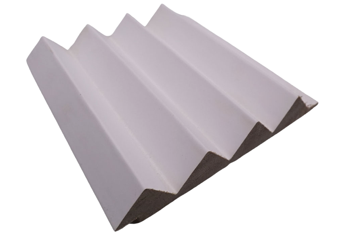 4 Triangles Slat Panel - White (J Collection) — WALLS Decor