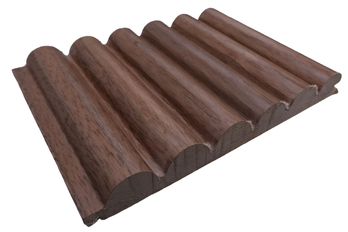 6 Half Round Slat Panel - Walnut Veneer (J Collection) — WALLS Decor