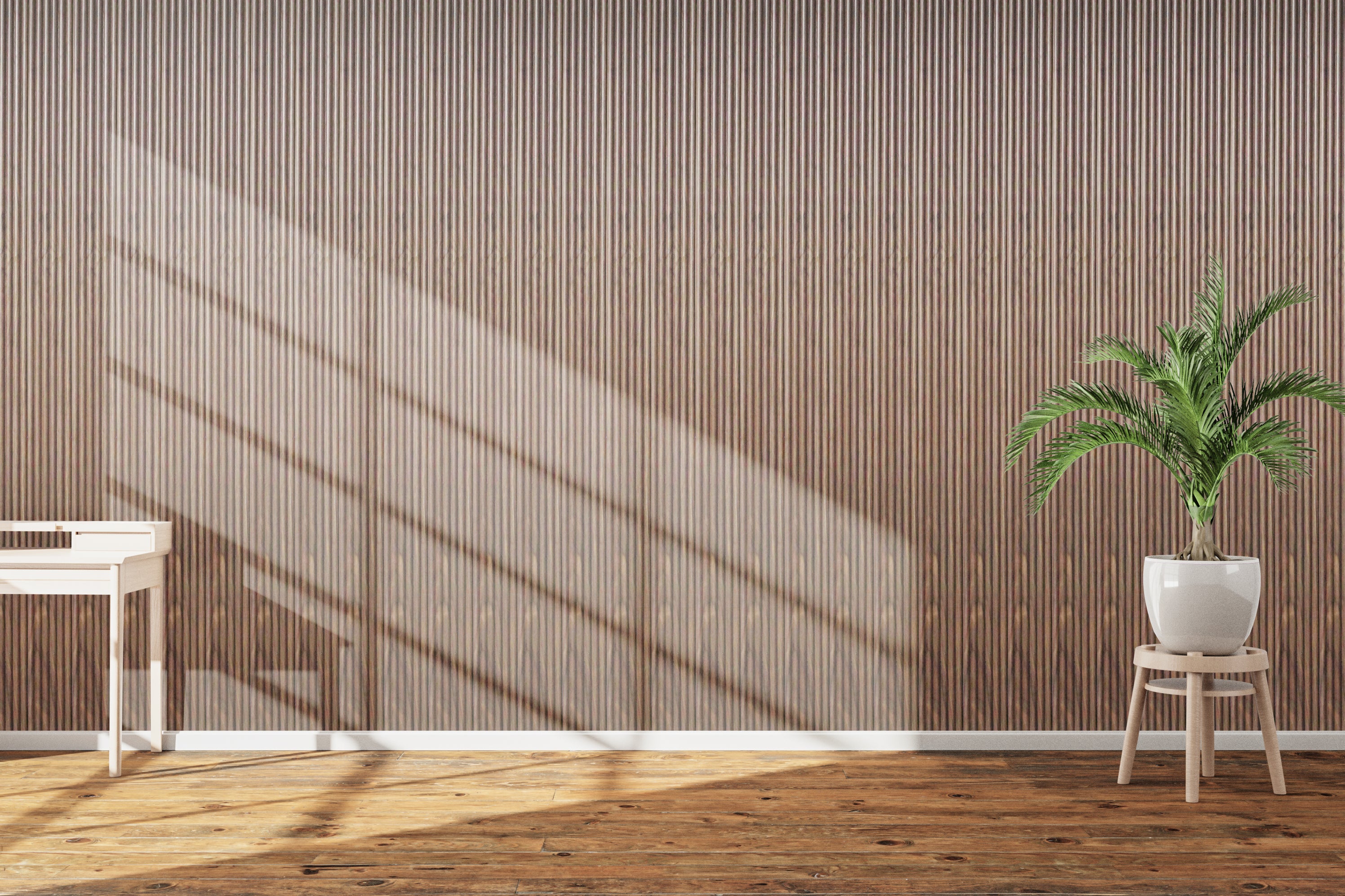 6 Half Round Slat Panel - Walnut Veneer (J Collection) — WALLS Decor