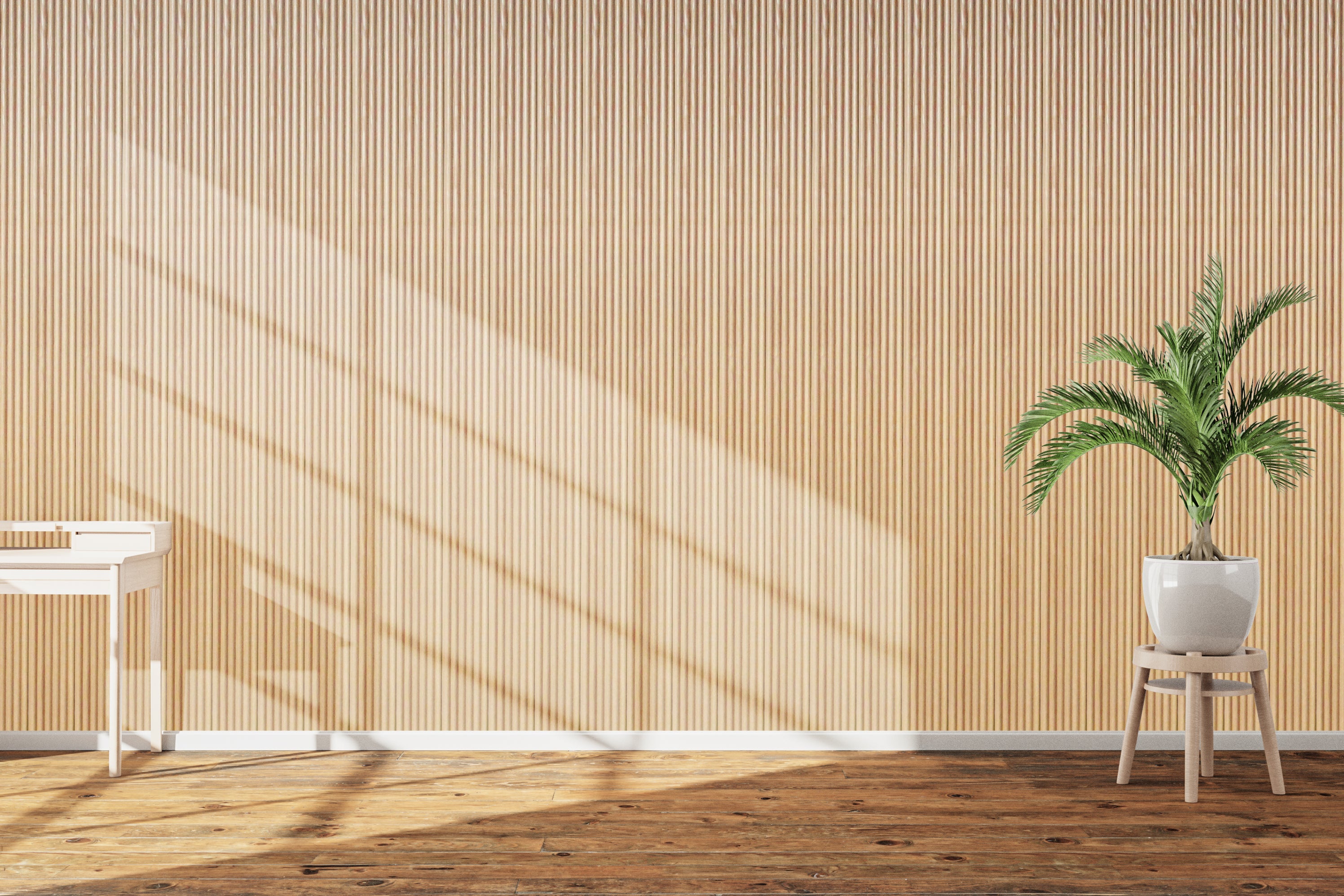 6 Half Round Slat Panel - Natural Oak Veneer (J Collection) — WALLS Decor