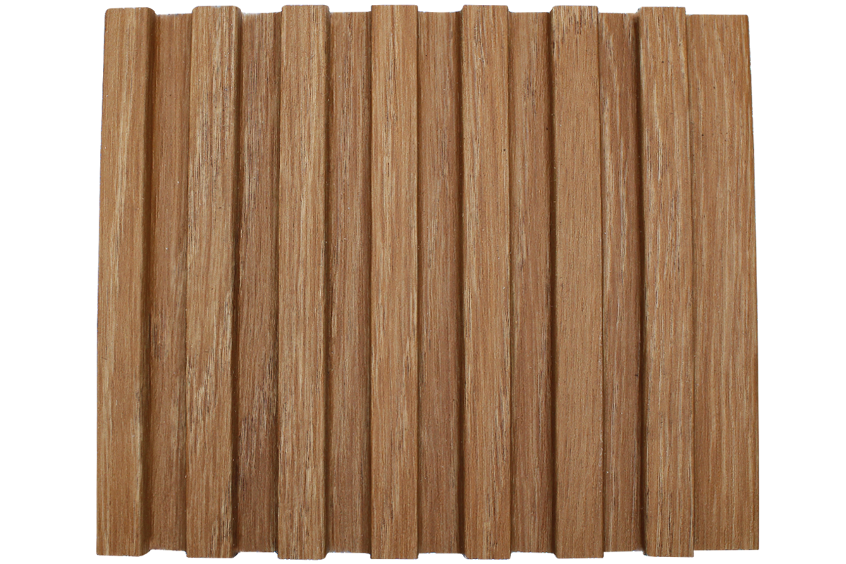 7 Stripe Fluted Leather Panel - Teak Wood (#603) — WALLS Decor