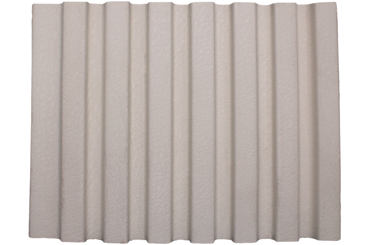 7 Stripe Fluted Leather Panel - White (#501) — WALLS Decor