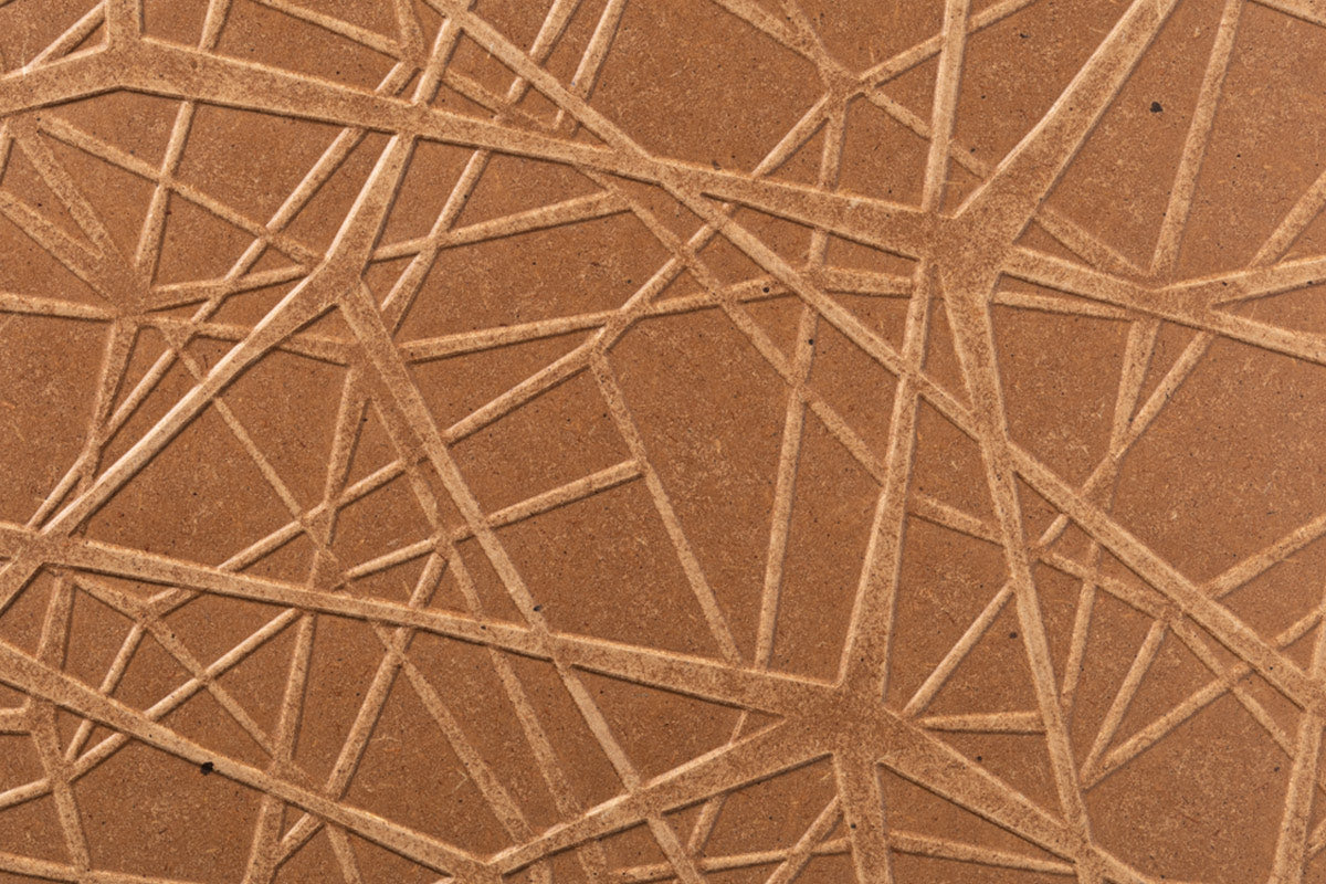 Brown Trama Textured Panel - Paintable — WALLS Decor