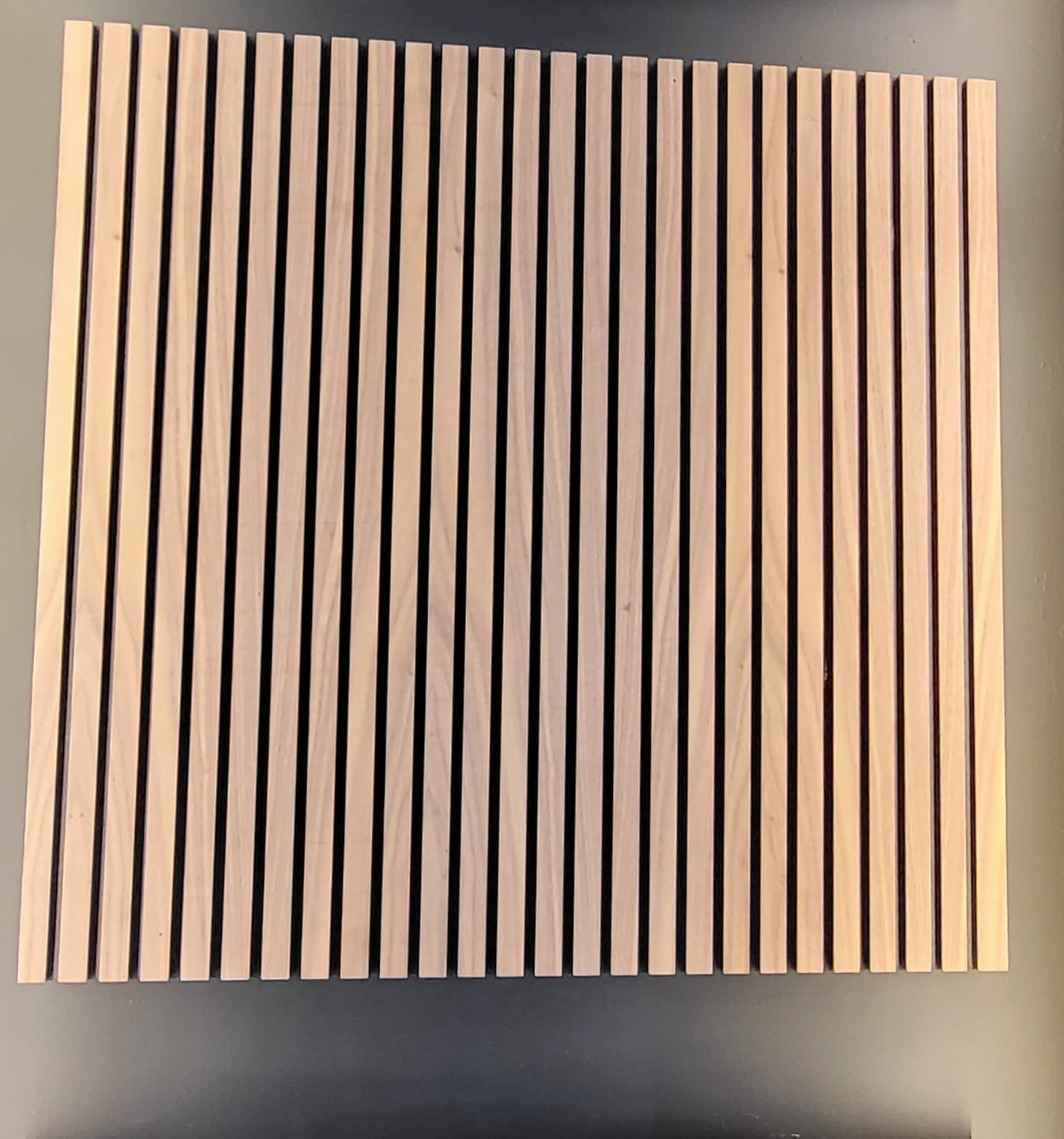 Stripo Rib Black MDF Core - White Oak Veneer Finish — WALLS Decor